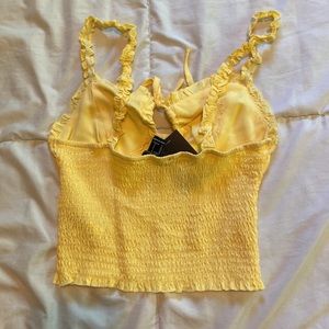 Forever 21 | Tops | New Adorable Yellow Smocked Crop Top | Poshmark